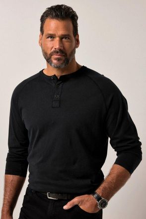 JP1880 T-Shirt Henley Langarm Vintage Look