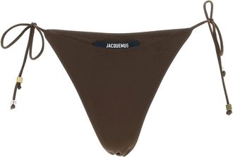 Jacquemus Femme, Maillots de bain, Brun, Taille: 38 FR Bas de bikini triangle