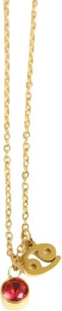 Dansk Copenhagen Rubin Krebs Sternzeichen Halskette - - Accessories - Damen - Gelb - ONE SIZE