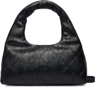 Calvin Klein Handtasche Emblem Aop Puffer Bag With Strap LV04F3200G Schwarz