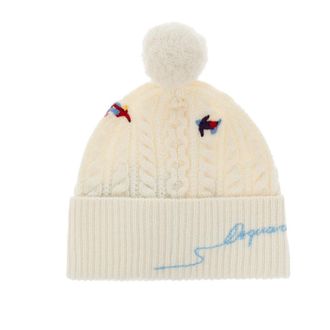 Dsquared2 Wollm&uuml;tze mit Logo - - Accessories - Herren - Beige - ONE SIZE