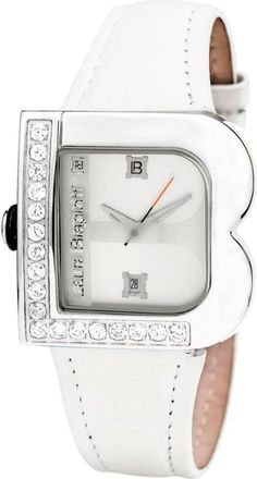 Laura Biagiotti Femme, Accessoires, Blanc, Taille: ONE Size Montre Habill&eacute;e en Cuir