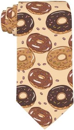 Generic Donuts Au Chocolat Kawaii Cravates Classique Cravates Hommes Polyvalente Cravatte Pour Mariage Formelle Entreprise