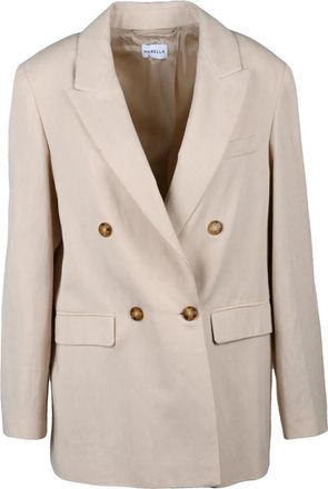 Marella Femme, Vestes, Beige, Taille: 42 FR Blazer Doppiopetto