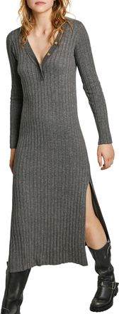 Pepe Jeans London Damen Izabel Dress Kleid, Grau (Dunkelgrau meliert), X-Large