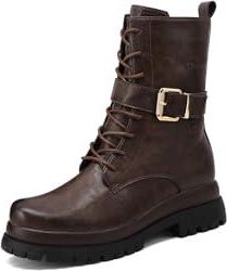 Queen Helena Amphibiens avec boucle bottines basses bottes femme X33-99, marron, 39 EU