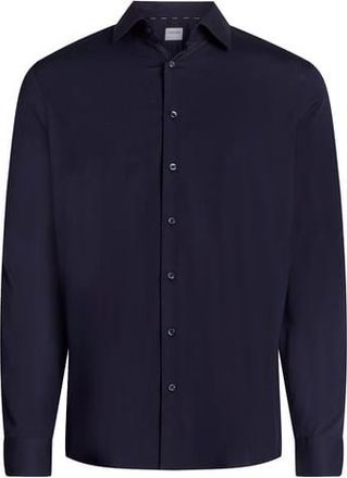 Calvin Klein Baumwollhemd mit normaler Passform in Blau