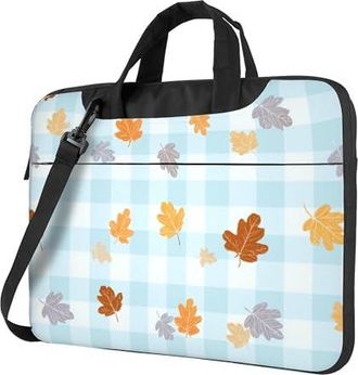Generic Sac pour ordinateur portable de 15,6 pouces avec bandouli&egrave;re - Motif feuilles color&eacute;es dautomne - Housse de protection antichoc pour ordinateur portab
