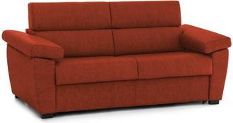 Dmora Schlafsofa 2-Sitzer Fisciano, abziehbar, mit Stauraum, Made in Italy, klappbar, 205x95 cm, Orange