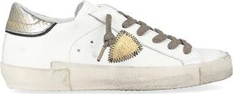 Philippe Model SNEAKERS Donna PHILIPPE MODEL PARIS PRLD VMP4 - TROPEZ X VEAU METAL PYTHON BLANC BRONZE