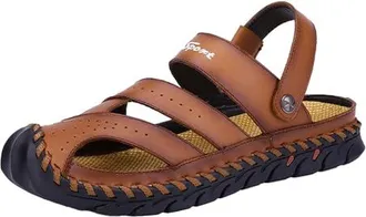 Generic Sandales de randonnée pour homme - Fond en bambou - Résistantes à la transpiration - Chaussures dété - Confortables et respirantes - Sandales de trekk
