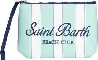 MC2 Saint Barth Homme, Sacs, Vert, Taille: ONE Size Aline Scuba Beach Stripes Pochette