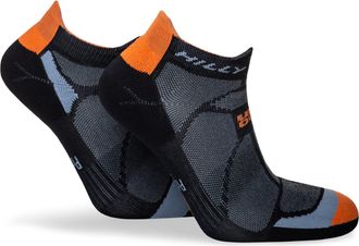Hilly Unisex Marathon Fresh-Socklet-Min Cushioning Laufsocken, schwarz/orange, XL