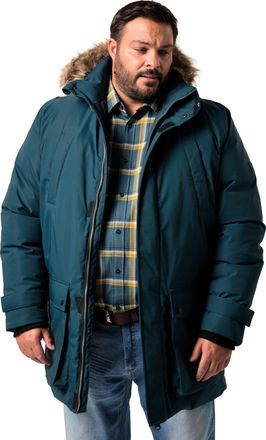 Men Plus Herren gro&szlig;e Gr&ouml;&szlig;en &Uuml;bergr&ouml;&szlig;en Menswear L-8XL Men+ Funktions-Parka, Kapuze mit Webpelz, bis 8 XL Dunkles tannengr&uuml;n 5XL 842619759-5XL