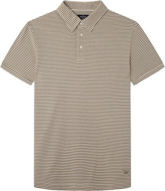 Hackett Herren Yd Stripe Polo Ss Polohemd, Khaki, M