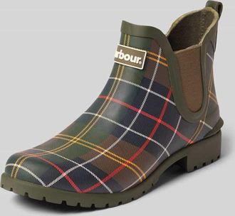 Barbour Gummistiefel mit Label-Patch
