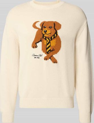 Review Relaxed Fit Strickpullover aus reiner Baumwolle