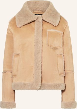 Marc Aurel Marc Aurel Jacke In Lederoptik Mit Kunstfell beige
