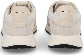 HUGO BOSS Monogrammed Leather Sneaker - White