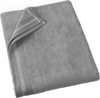 De Witte Lietaer Contessa Luxe Badetuch, Baumwolle, stahlgrau, 100 x 150 cm