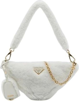 Prada Pre-owned Vintage Shearling Satchel - Femme - Pre-owned - Blanc - Taille: ONE Size