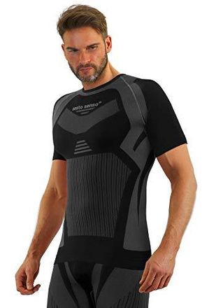 Sesto Senso Homme sous-V&ecirc;tement Fonctionnel Maillot de Corps &agrave; Manches Longues Cale&ccedil;on Couche de Base XL Gris