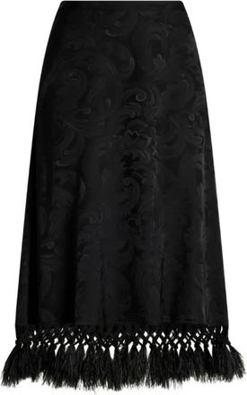 Etro Jupe longueur genou avec cordons tress&eacute;s - Femme - Jupes - Noir - Taille: 36 FR