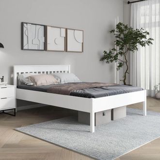 ebuy24 Ebuy24 - Lit 140x200 cm avec sommier en pin blanc - chilom