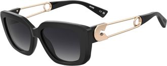Moschino Sonnenbrillen Moschino MOS168/S BLACK/DARK GREY SHADED 55/16/145 Damenbrillen