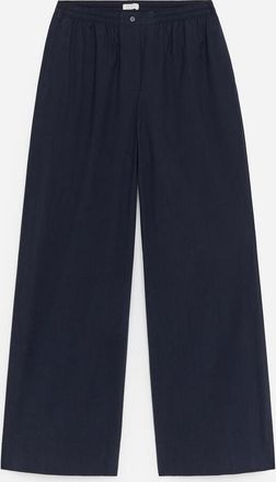 Arket Lockere Baumwollhose -Blau