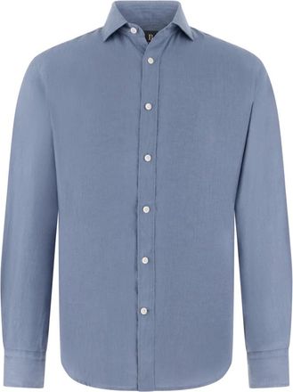 Boggi Milano Homme, Chemises, Bleu, Taille: XL Chemise en lin coupe classique