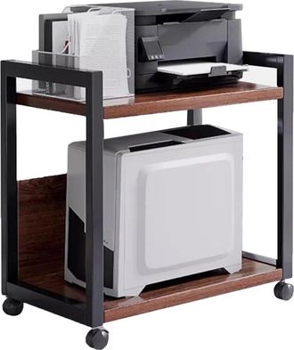 Generic Druckerst&auml;nder Mobiler Druckerst&auml;nder, 3-stufiger Druckerwagen unter dem Schreibtisch mit Stauraum, industriell Verstellbarer Rollwagen, Stabiler Klei
