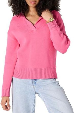 Amazon Essentials Jumper Polo en Coton Épais, Coupe Décontractée Femme, Rose Incandescent, XXS