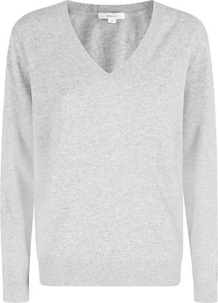 Vince Femme, Pulls, Gris, Taille: 38 FR Weekend V-neck
