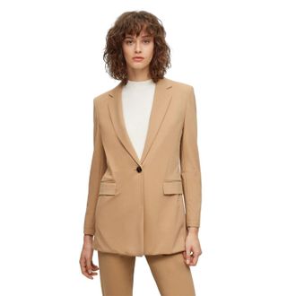 HUGO BOSS Jernara1 Blazer f&uuml;r Damen (Mittelbeige)