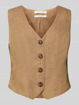 Christian Berg Leinenweste mit V-Ausschnitt