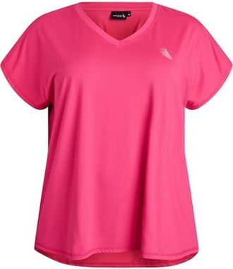 Zizzi Active by T-shirt &agrave; manches courtes pour femme Grandes tailles 42-60, Pink Peacock, 48-50 grande taille