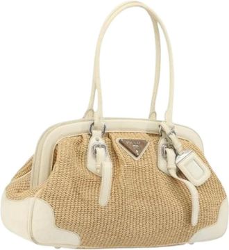 Prada Sac &agrave; main vintage doccasion - Femme - Pre-owned - Beige - Taille: ONE Size