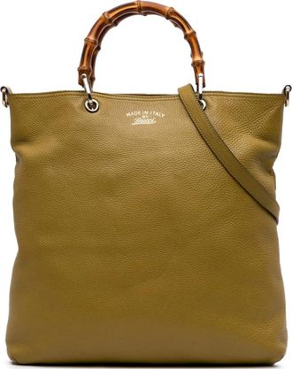 Gucci Hobo Bags - Tall Leather Bamboo Shopper Tote - Gr. unisize - in Gelb - für Damen