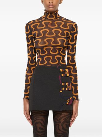 Pucci Printed Silk Blouse - Black
