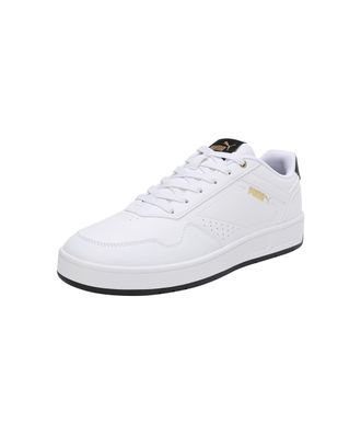 Puma Puma Court Classic Unisex-Sneaker f&uuml;r Erwachsene, Puma White-Puma Black-Puma Gold, UK 11