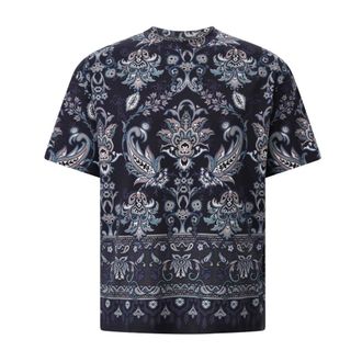 Etro T-Shirt mit Paisley-Muster - - Tops - Herren - Blau - M