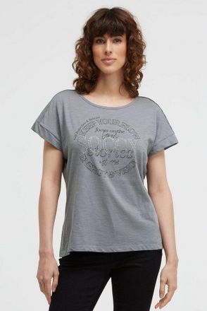 soccx Rundhalsshirt mit &uuml;berschnittenen Schultern