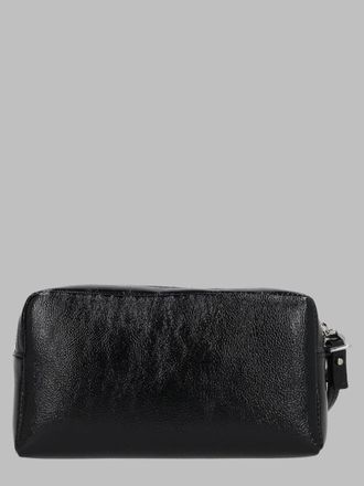 Courr&egrave;ges Womens Beauty Case Ac Naplack Black Leather Varnished Cow Clutch Bags