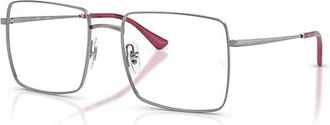 Ray-Ban Brix Optics Bio-based Gunmetal Fassung Klar Glas Polarisiert 55-19
