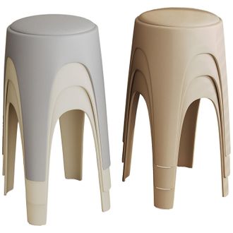 Generic 18.9Zoll stapelbare St&uuml;hle mit gepolsterten Sitzen, Runde Nesting Plastik f&uuml;r Flexible Klassenzimmer, Familie Versammlung, Langlebige R&uuml;ckenlose, Bunt