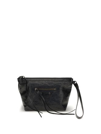 Balenciaga Calfskin Leather Clutch - Black