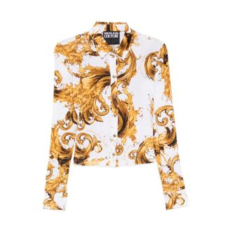 Versace Jeans Couture Femme, Blouses et Chemises, Multicolore, Taille: 36 FR Chemise &agrave; imprim&eacute; Barocco