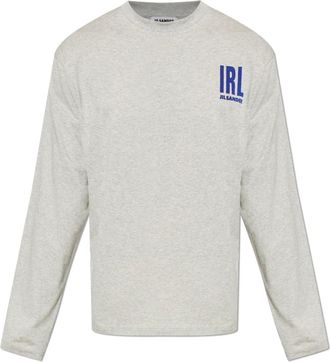 Jil Sander Homme, Tops, Gris, Taille: 2XL T-Shirt &agrave; Manches Longues
