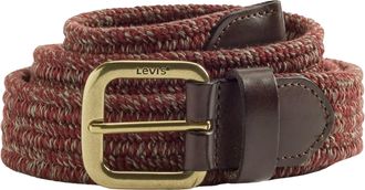 Levi's Mens Stretch Woven OV Belt, Burgundy Heather, 120